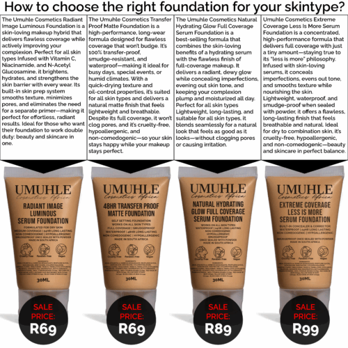 30ml Umuhle 48HR Matte Transfer Proof Foundation - Mooiste Meisie
